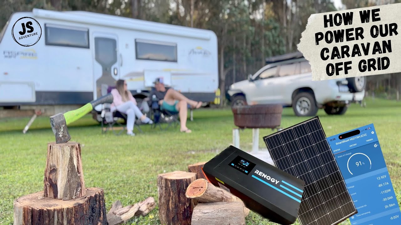 How We Run and Power our Caravan Completely Off Grid! Lithium Battery ...